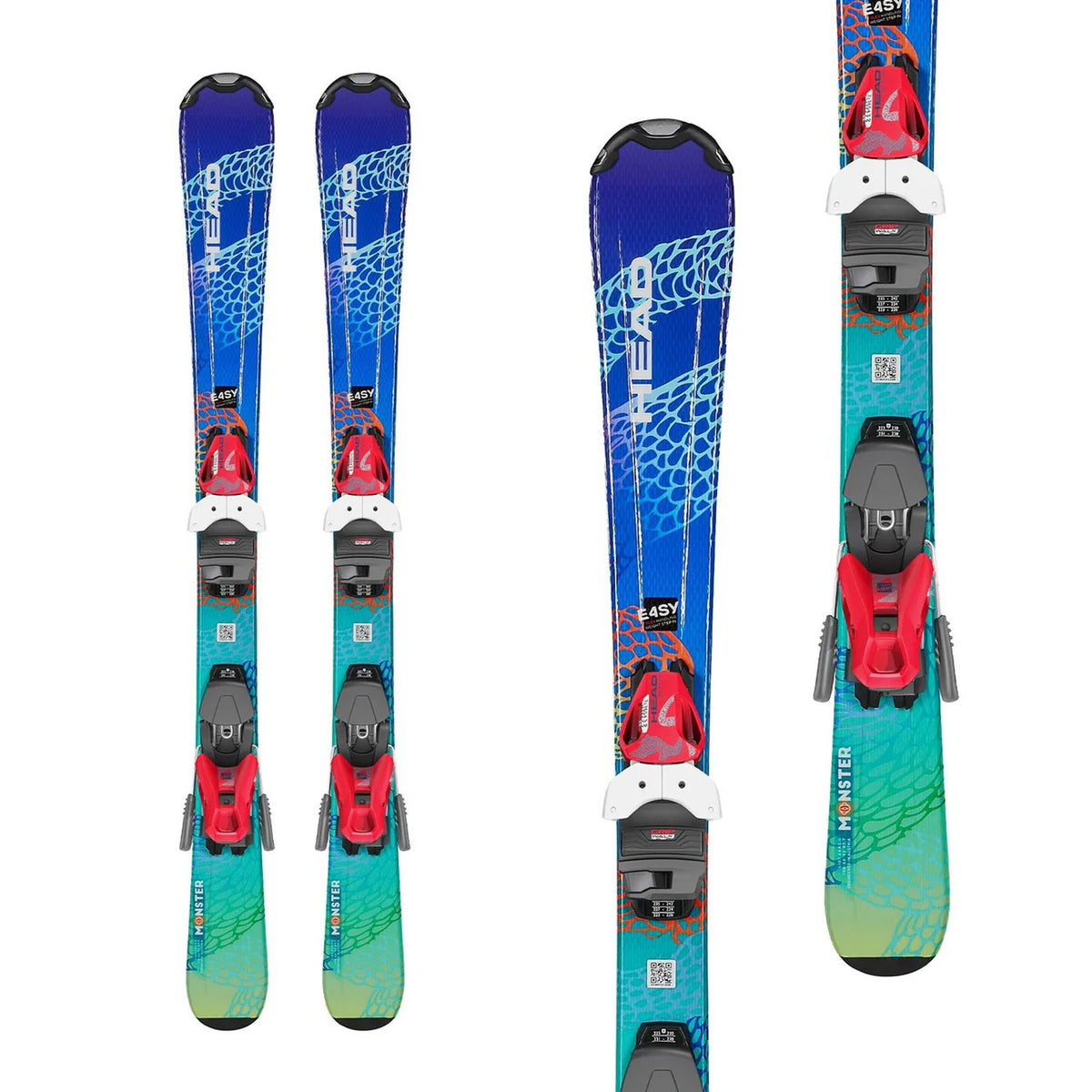 Head Monster Easy Kid's Skis w/ Head JRS 7.5 GW Bindings — Vermont Ski ...