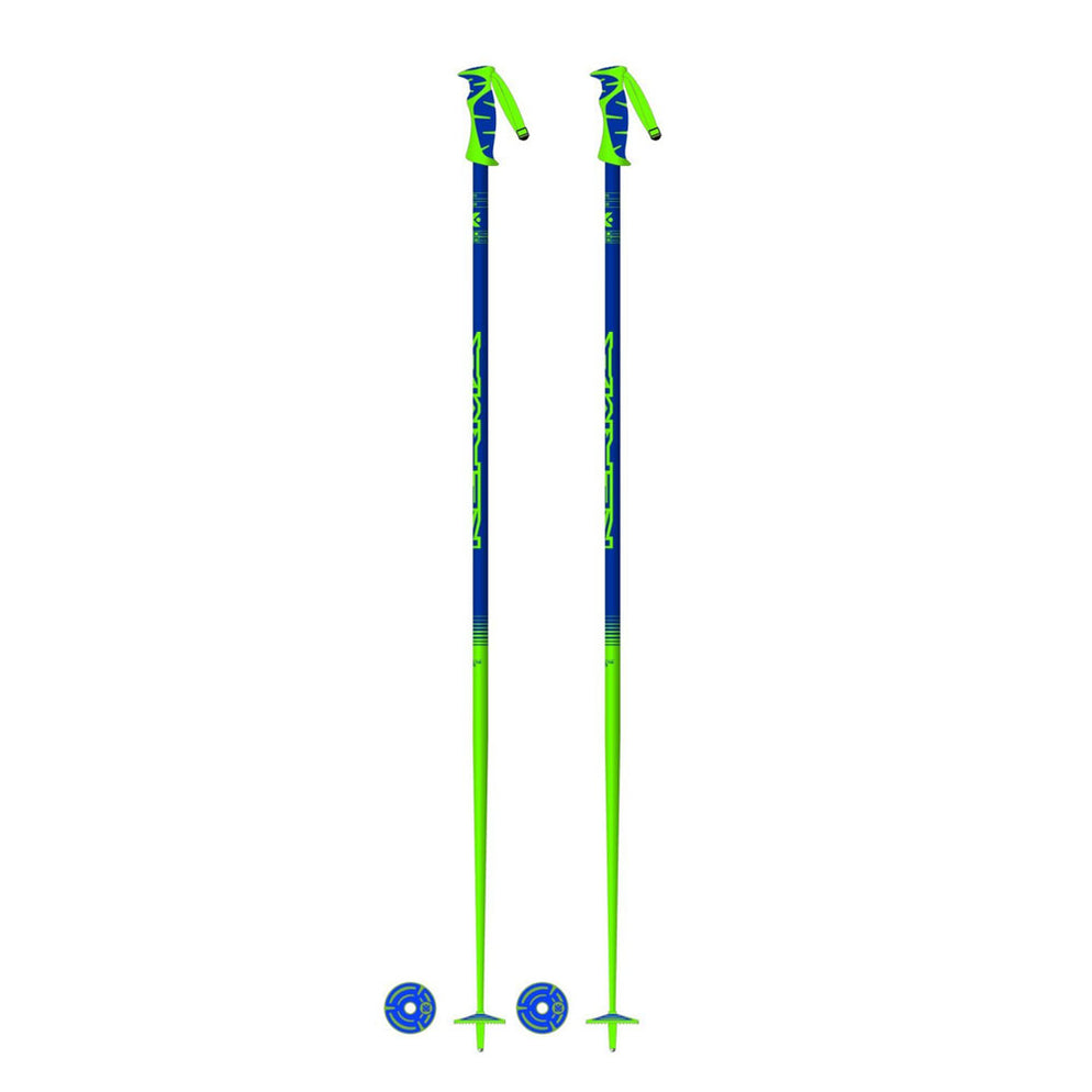 Kerma Vector Ski Poles - Neon Green/Blue — Vermont Ski and Sport